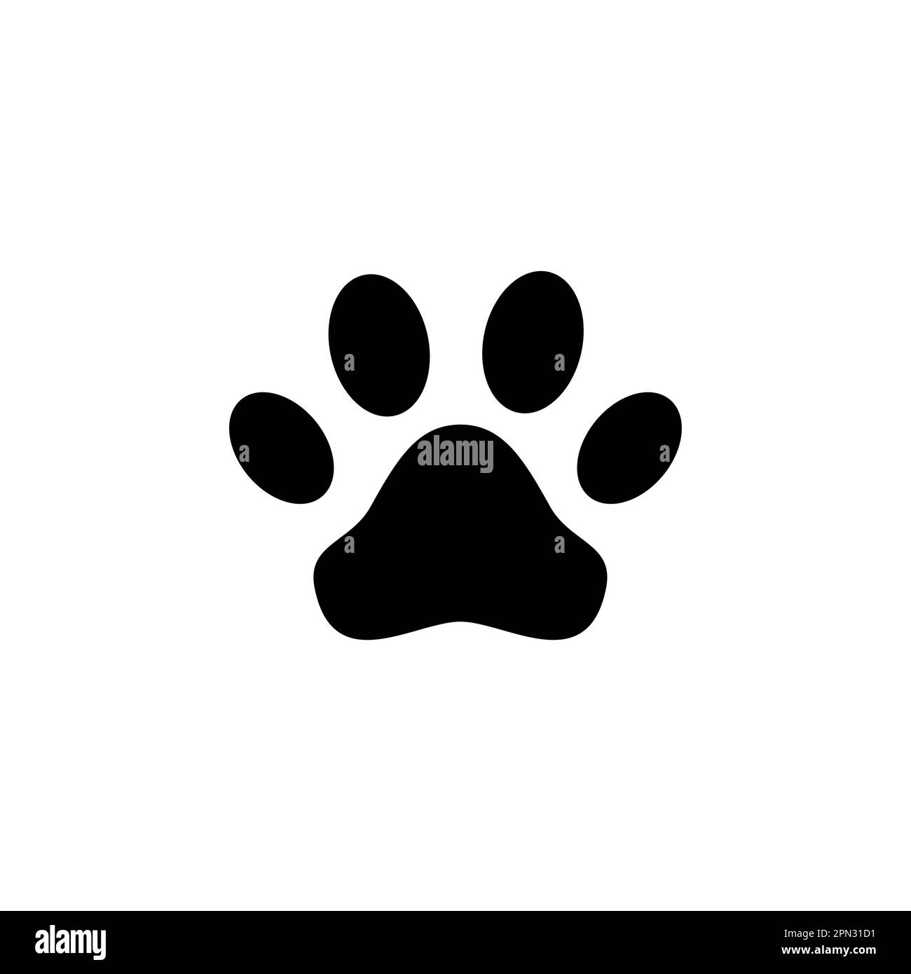 Puppy paw vector Black and White Stock Photos & Images - Alamy