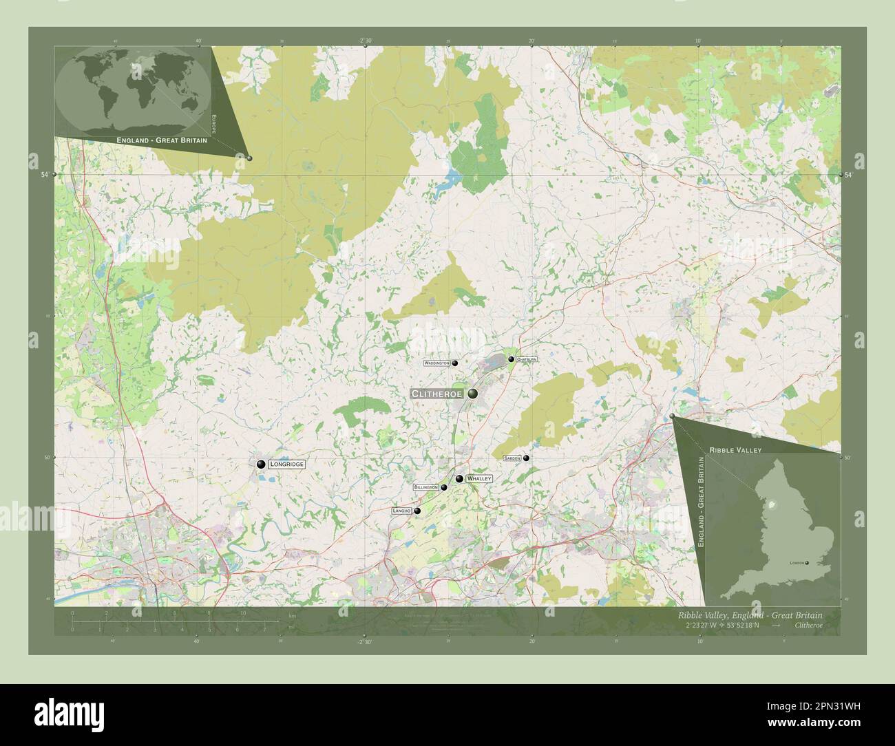 Ribble Valley, non metropolitan district of England - Great Britain ...