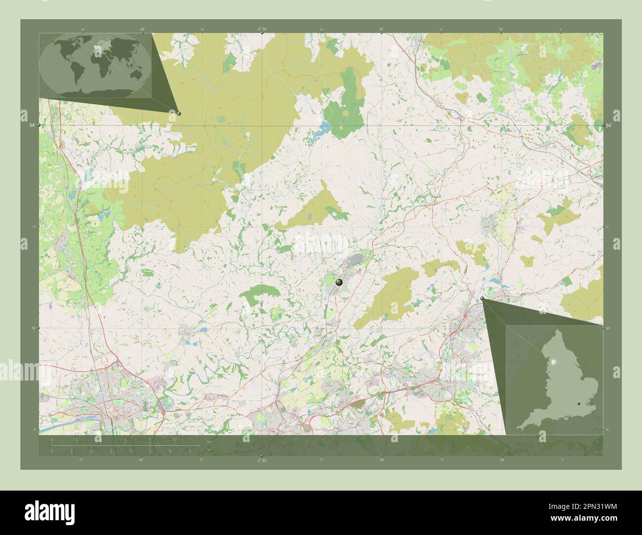 Ribble valley map hi-res stock photography and images - Alamy
