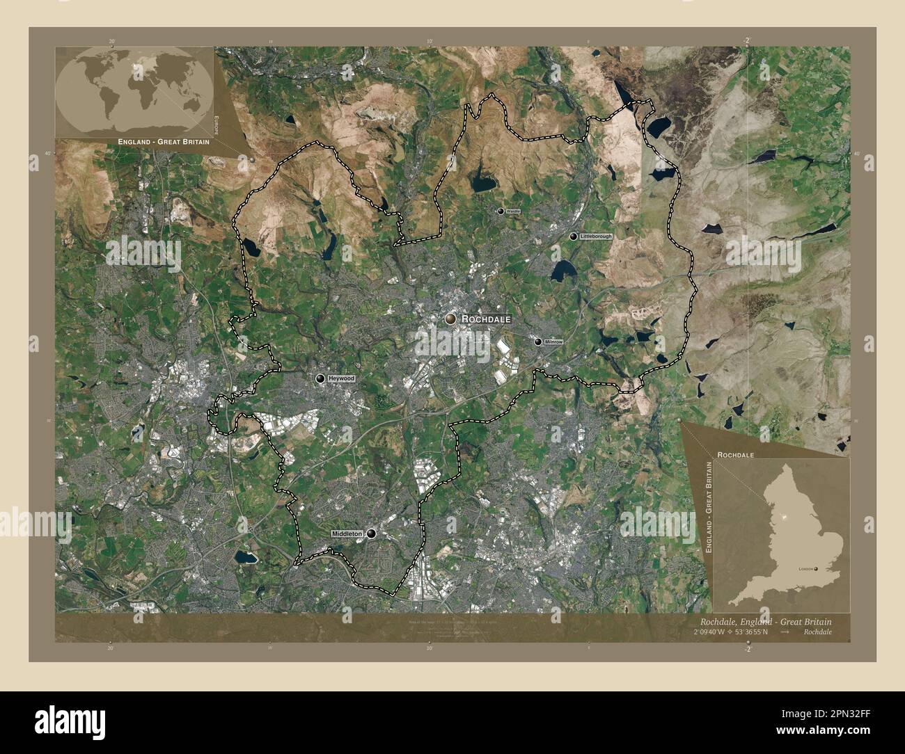 Rochdale, administrative county of England - Great Britain. High ...