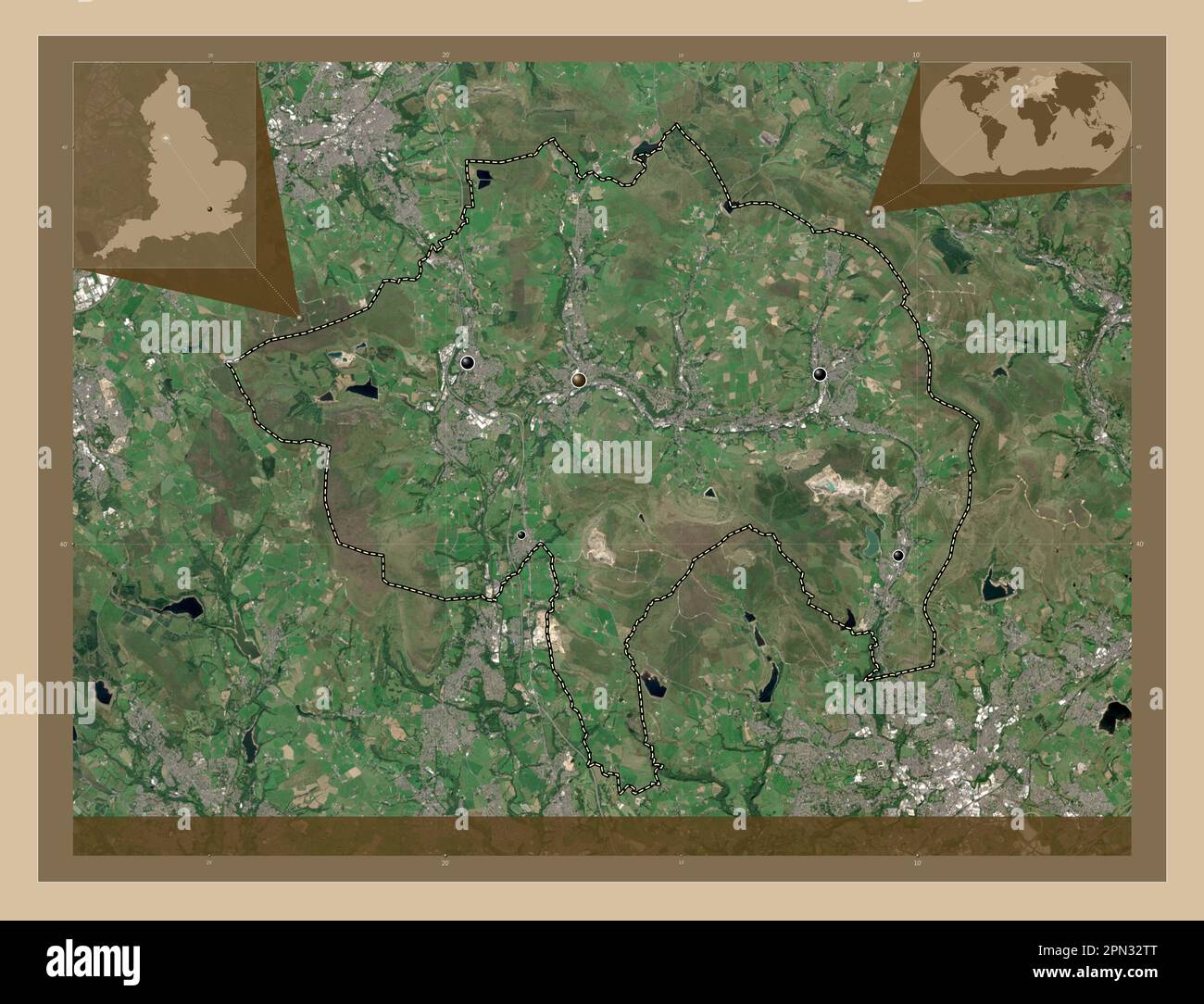 Rossendale, non metropolitan district of England - Great Britain. Low ...