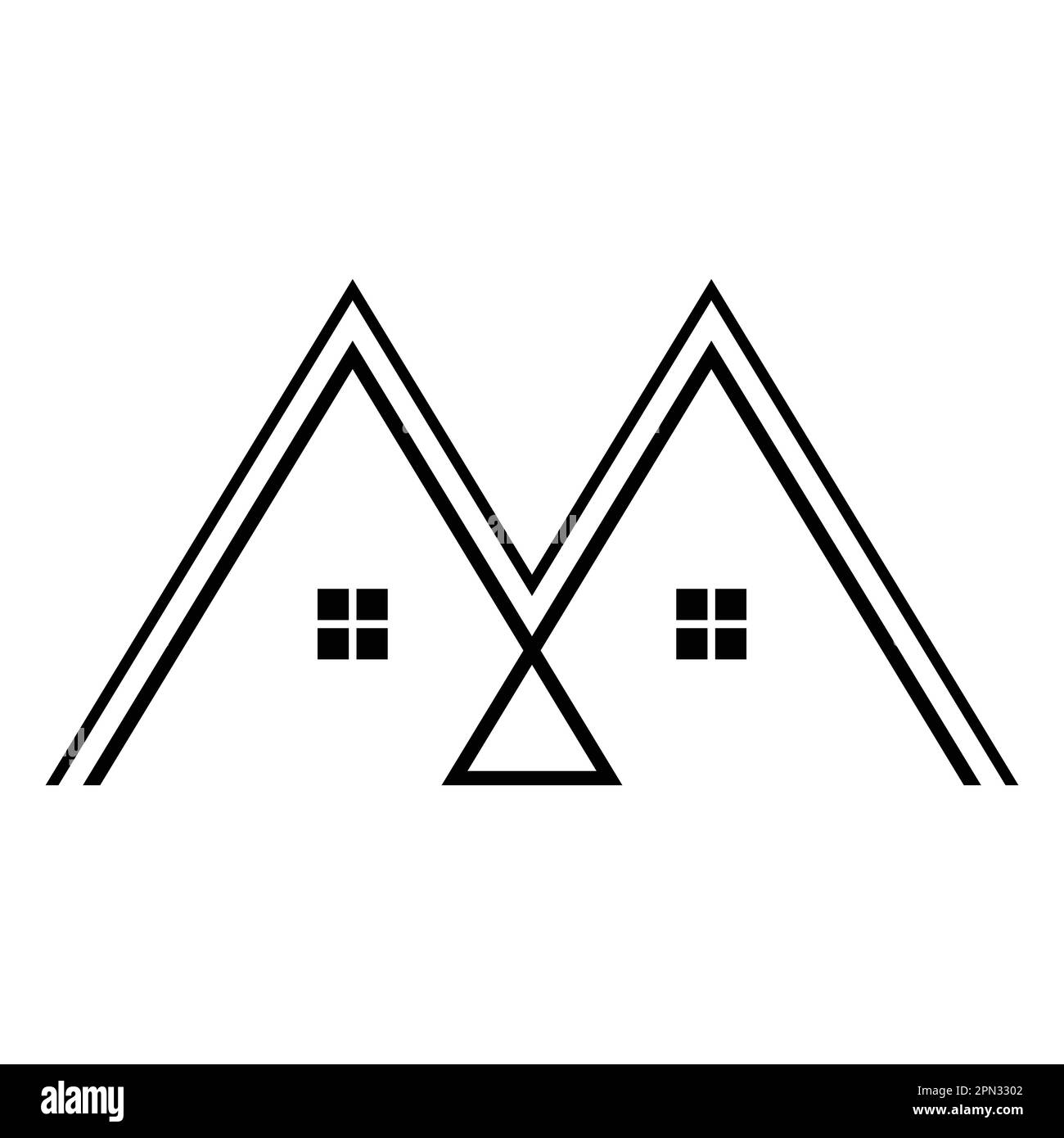 House icon. Real estate business. House modern unique concept. Flat ... House icon. Real estate business. House modern unique concept. Flat ...