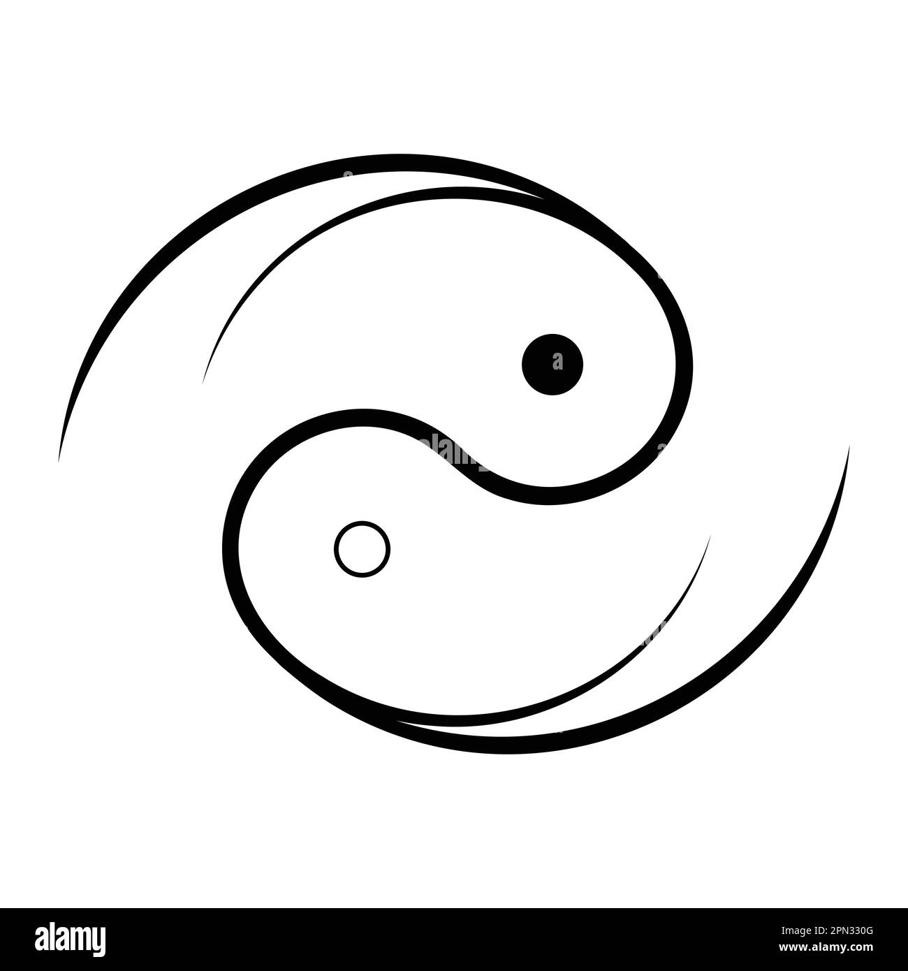 Yin Yang Symbol Vector Icon Design Flat Icon Stock Vector Image And Art Alamy