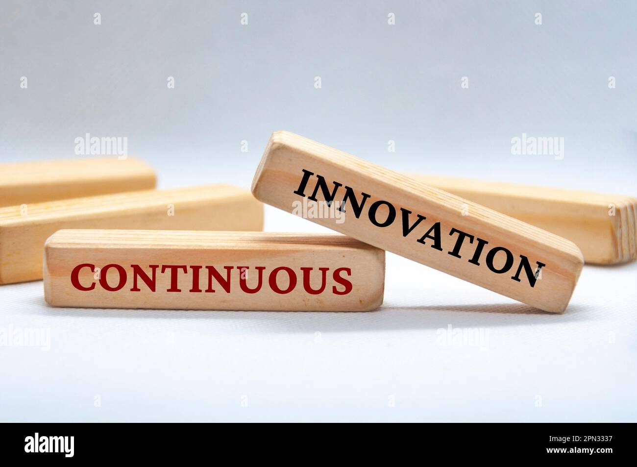 Continuous Innovation text on wooden blocks. Business culture and ...