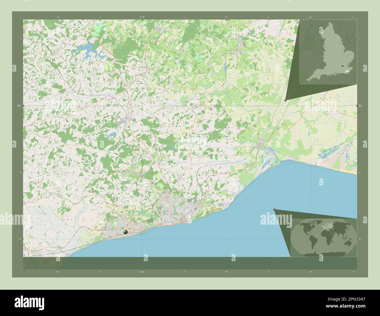 Map of bexhill hi-res stock photography and images - Alamy
