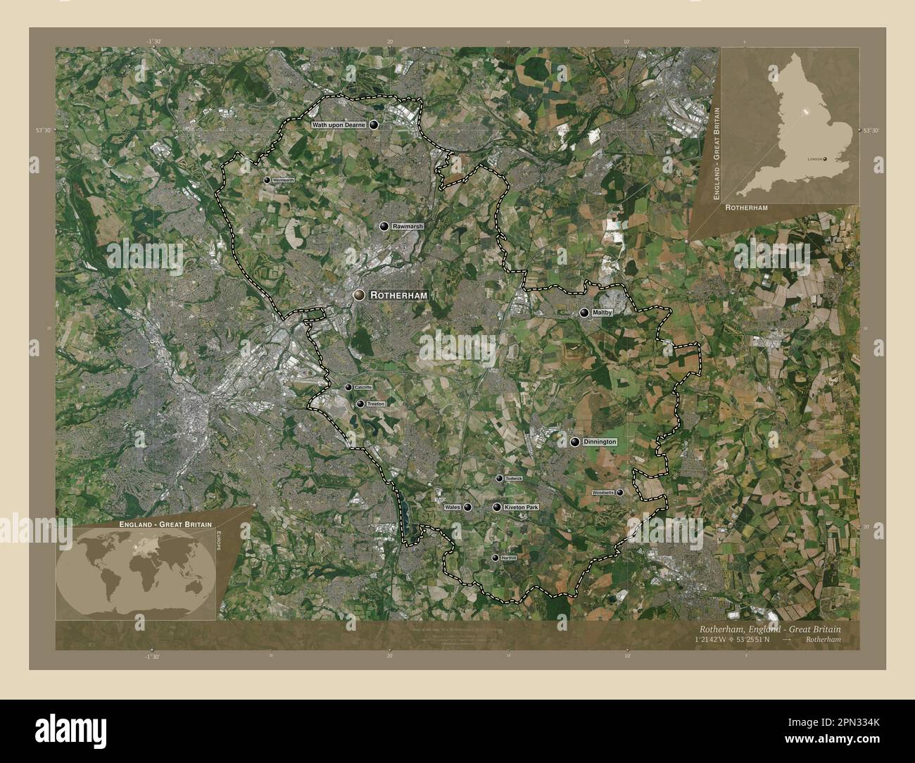 Rotherham, administrative county of England - Great Britain. High ...