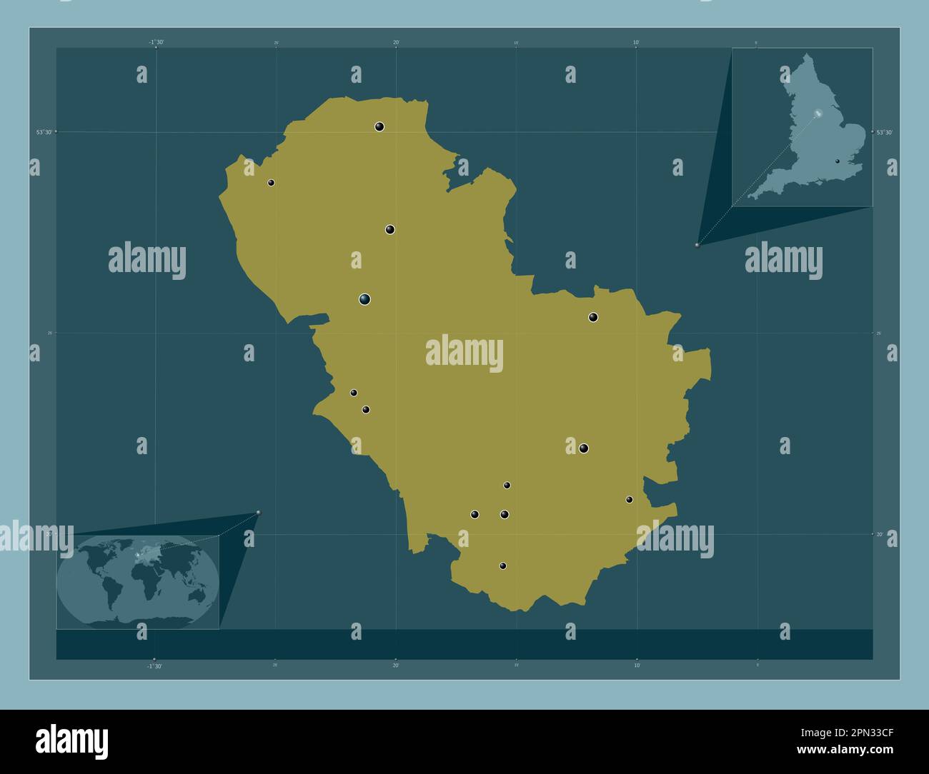 Rotherham, administrative county of England - Great Britain. Solid ...