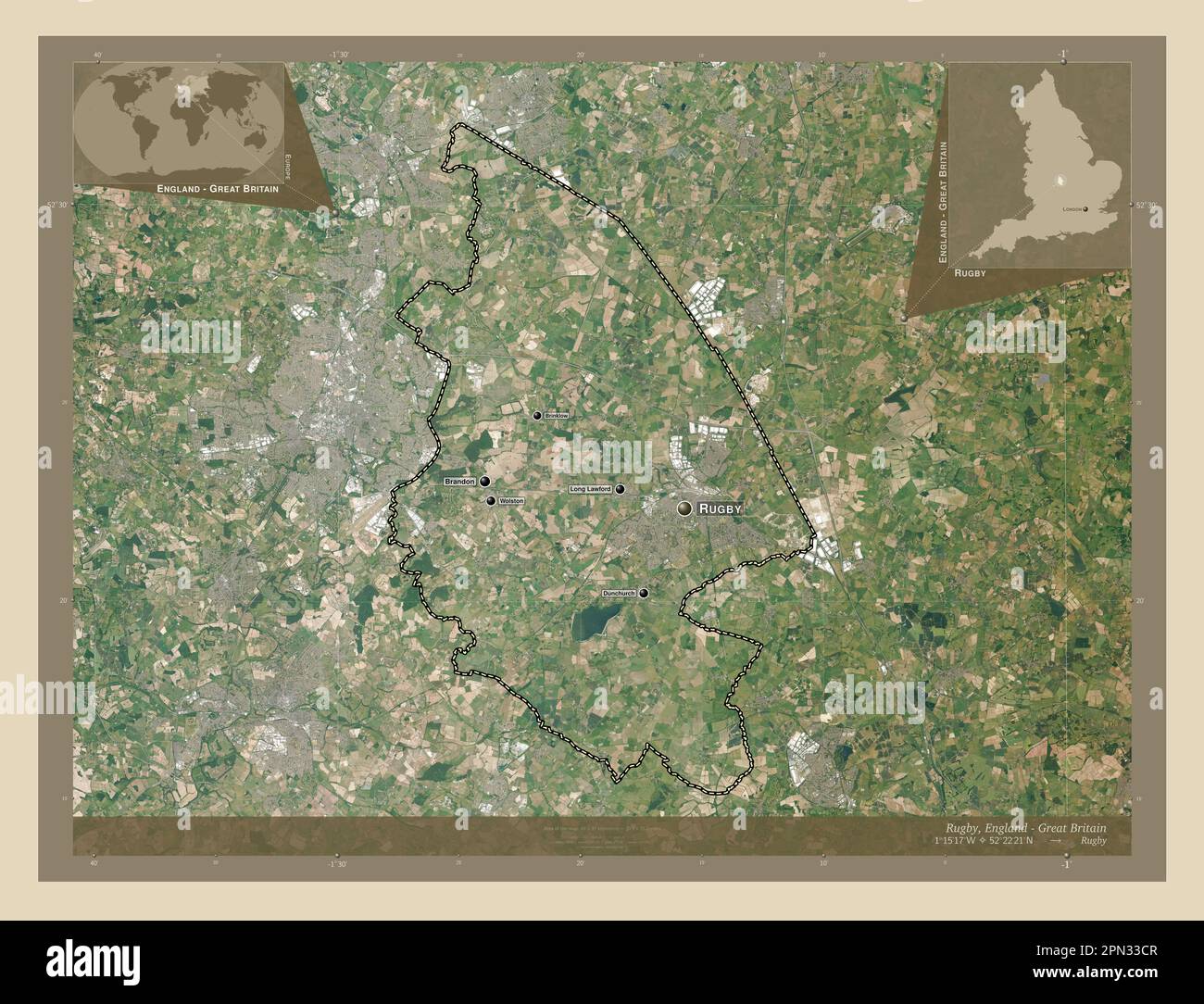 Rugby, non metropolitan district of England - Great Britain. High ...