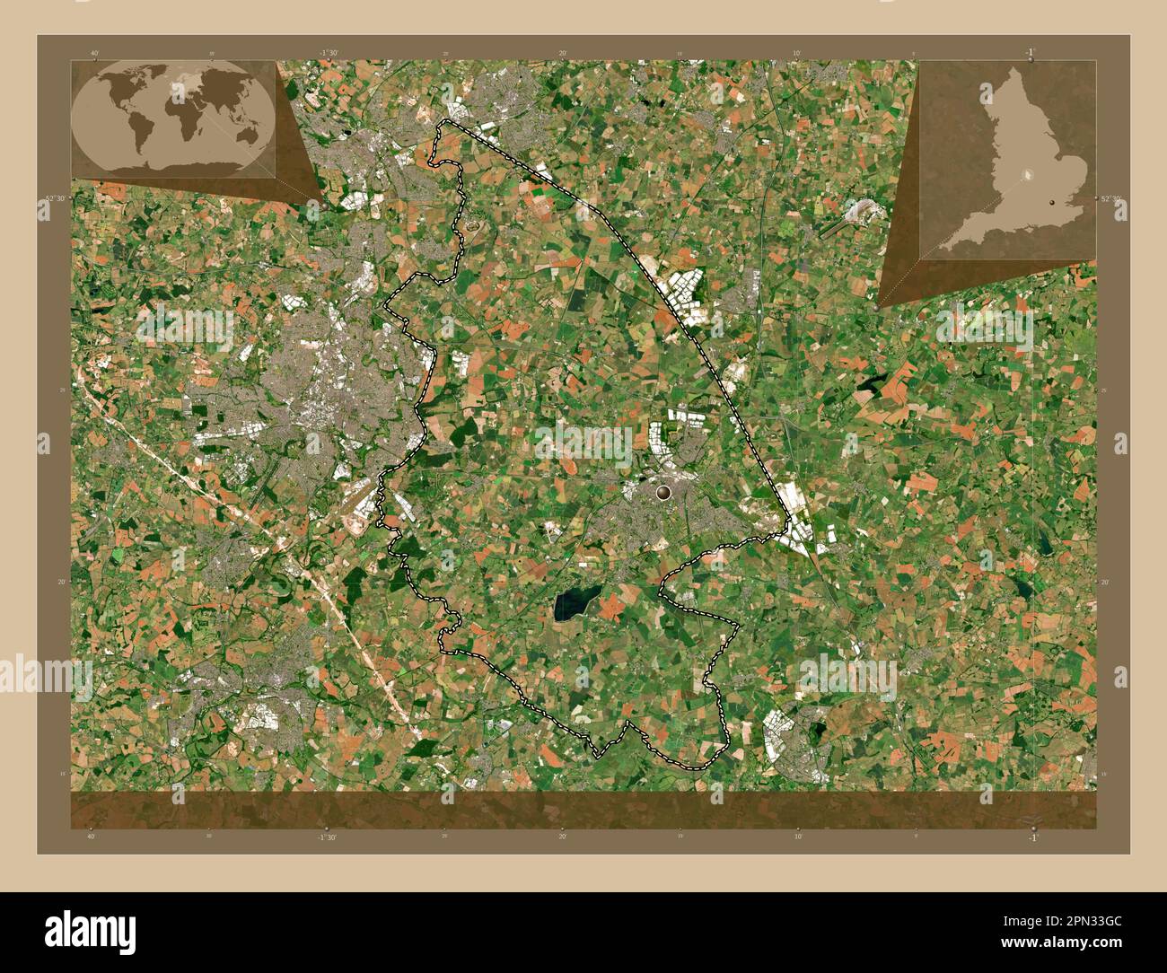 Rugby, non metropolitan district of England - Great Britain. Low ...