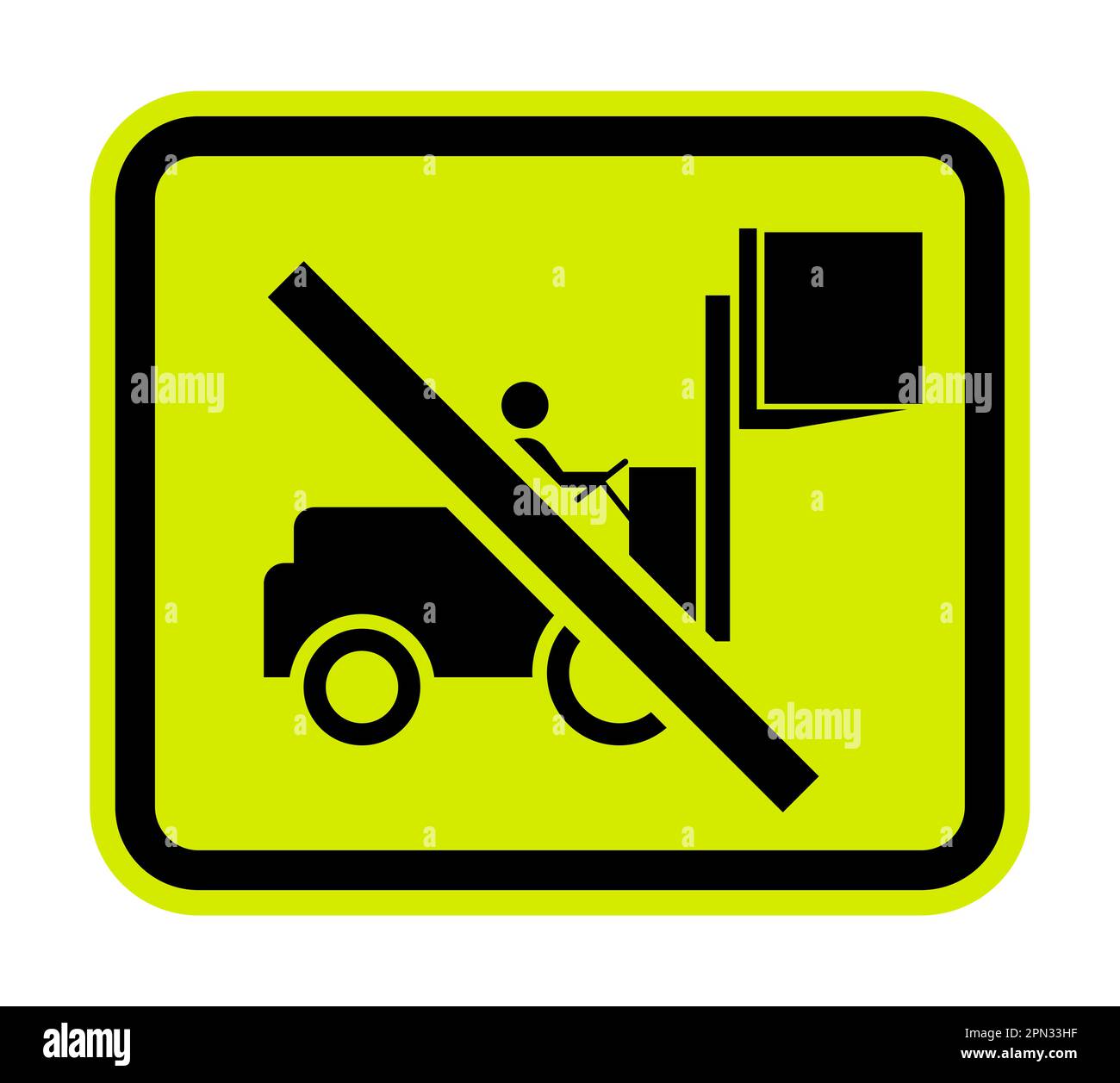 Warning Forklift Symbol, Do Not Drive With Raised Load Stock Vector ...