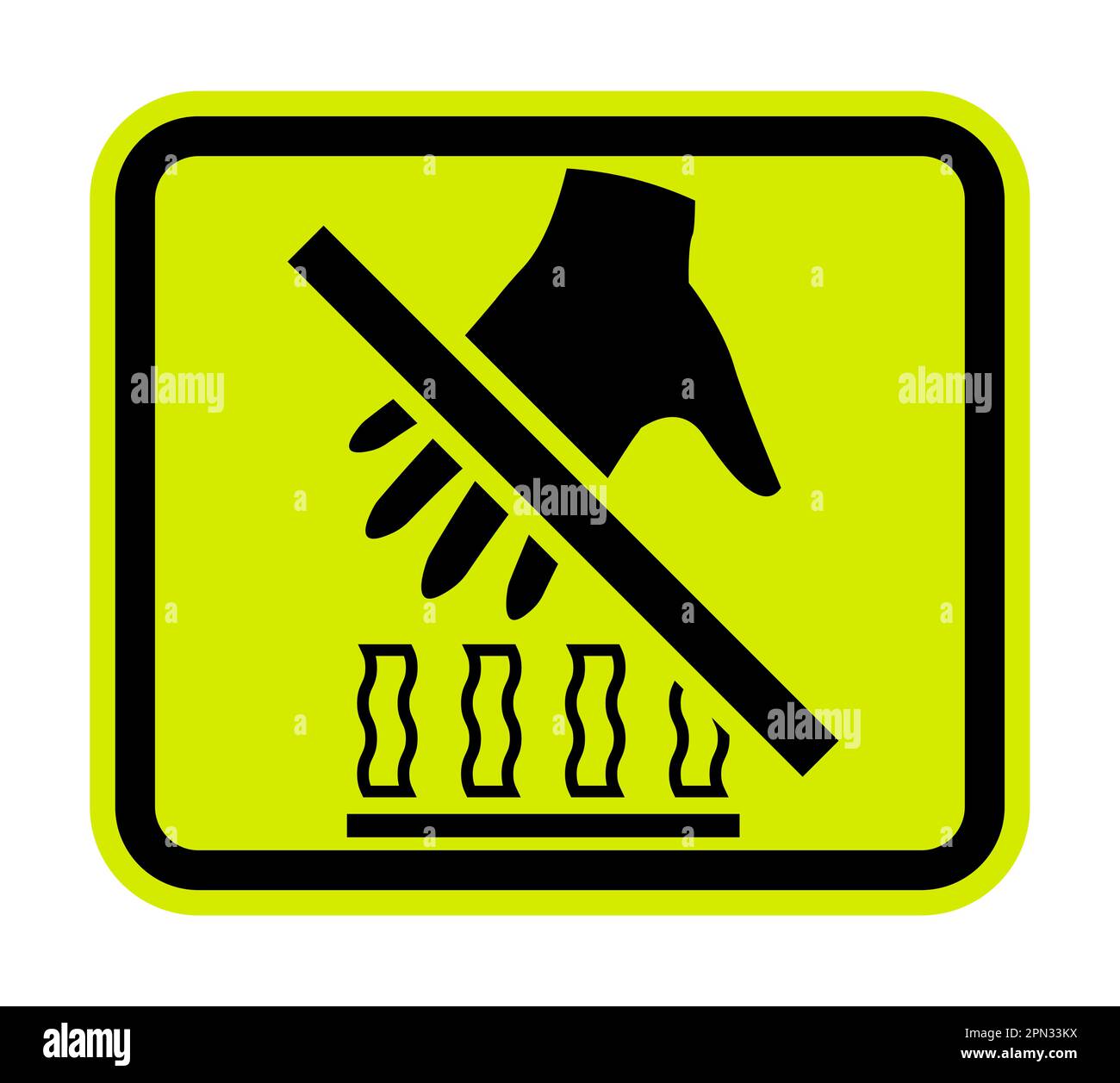Hot Surface Do Not Touch Symbol Stock Vector Image & Art - Alamy