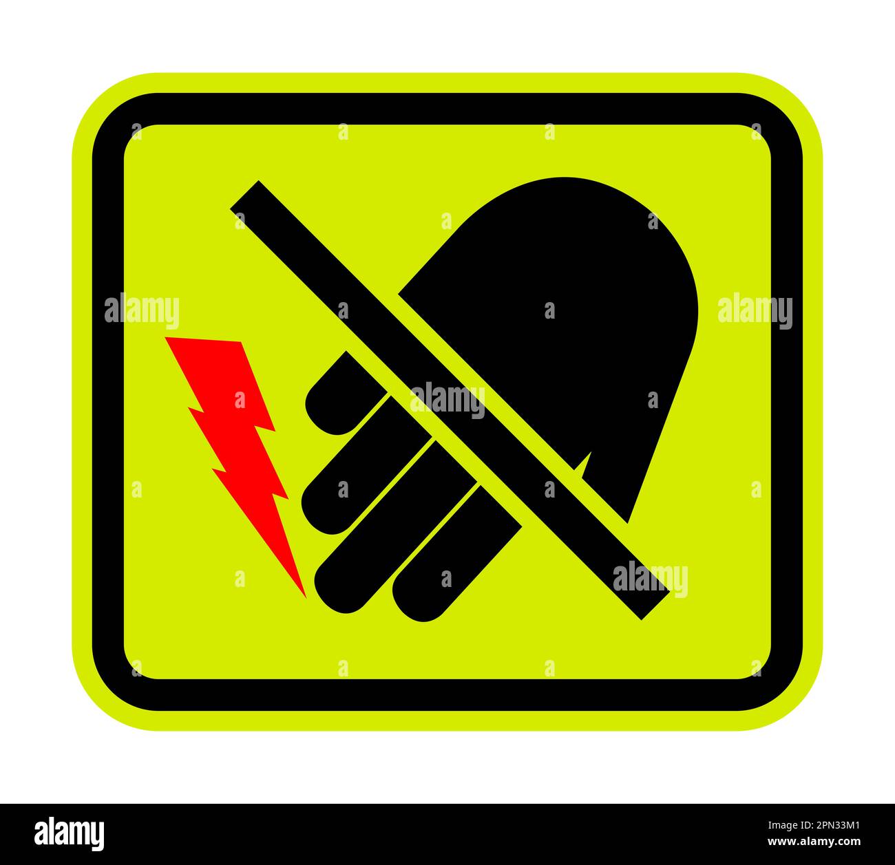 Do Not Touch Electrical Hazard Symbol Stock Vector Image & Art - Alamy