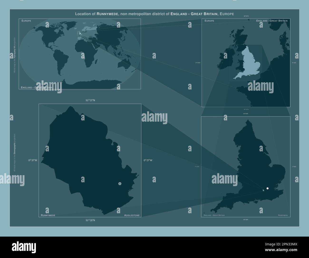 Runnymede, non metropolitan district of England - Great Britain ...