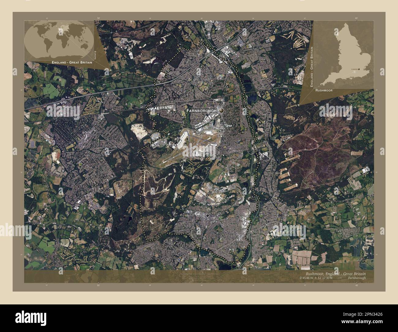 Rushmoor, non metropolitan district of England - Great Britain. High ...