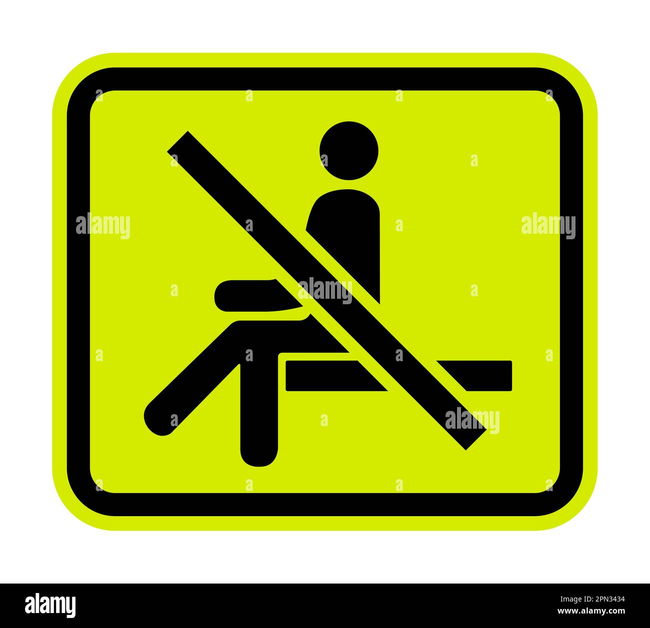 No Sitting Symbol On White Background Stock Vector Image & Art - Alamy