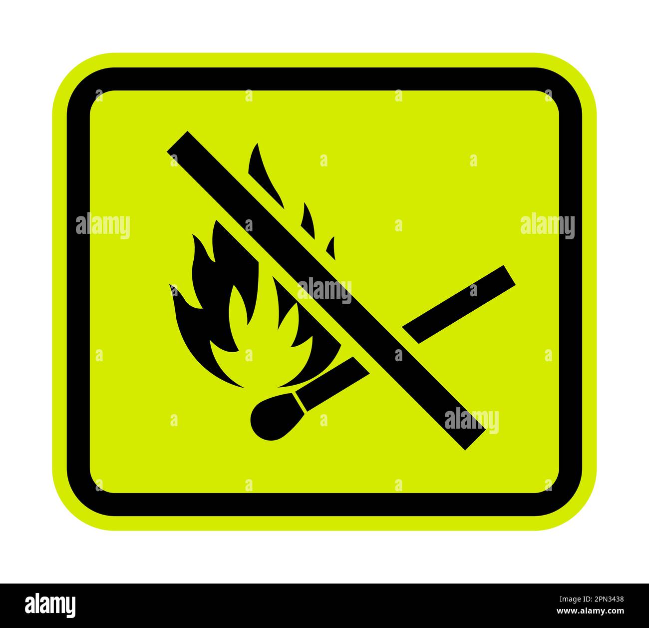 Red open fire prohibited Stock Vector Images - Alamy