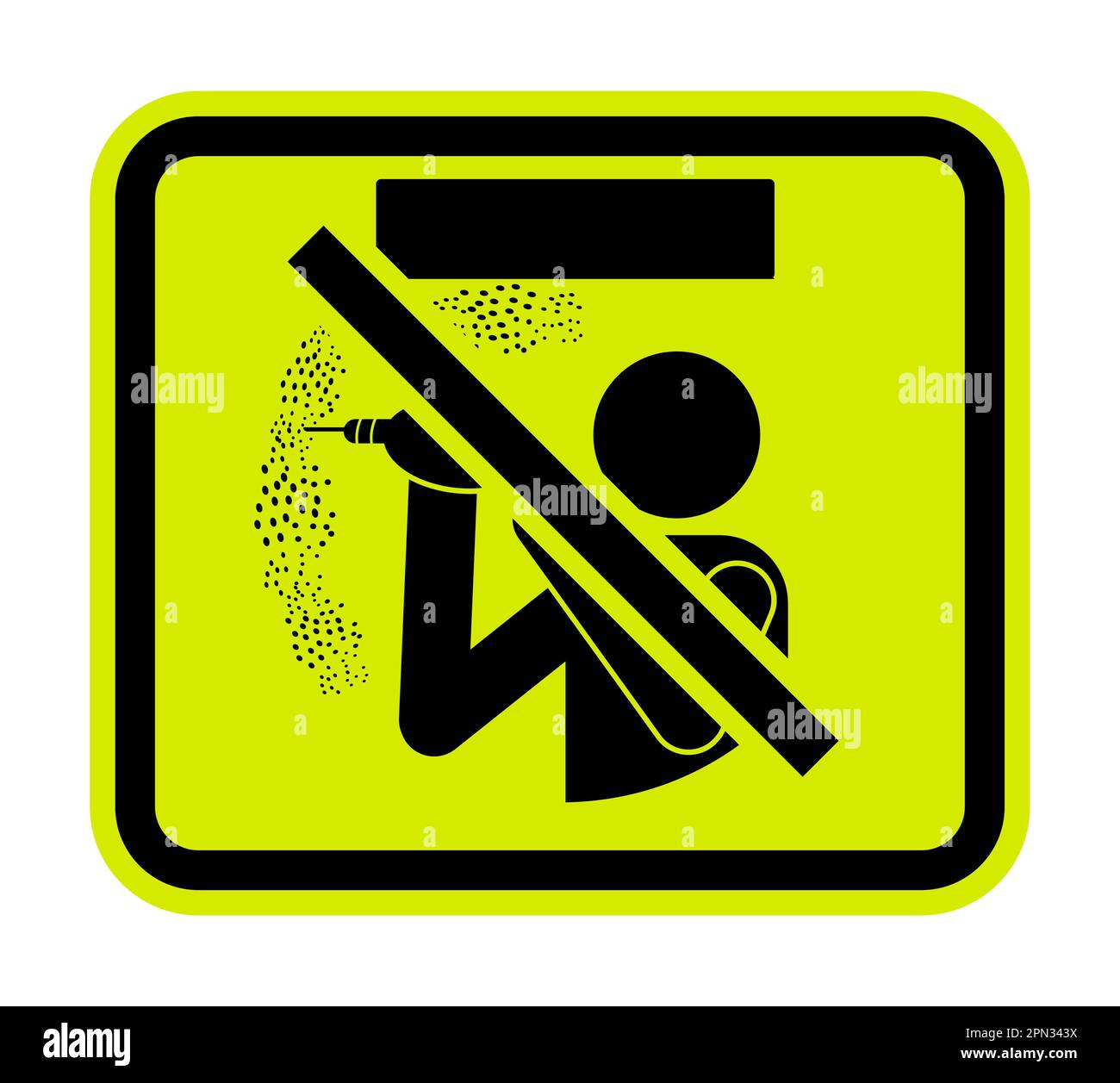 Caution Safety Label,Asbestos Dust Hazard, Cancer And Lung Disease ...