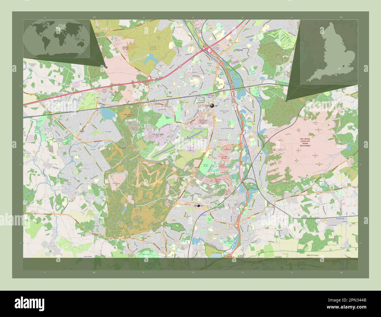 Rushmoor, non metropolitan district of England - Great Britain. Open ...