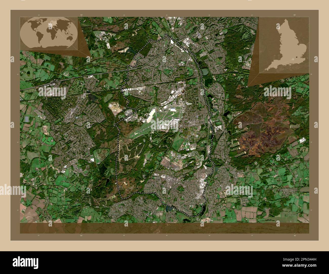 Rushmoor, non metropolitan district of England - Great Britain. Low ...