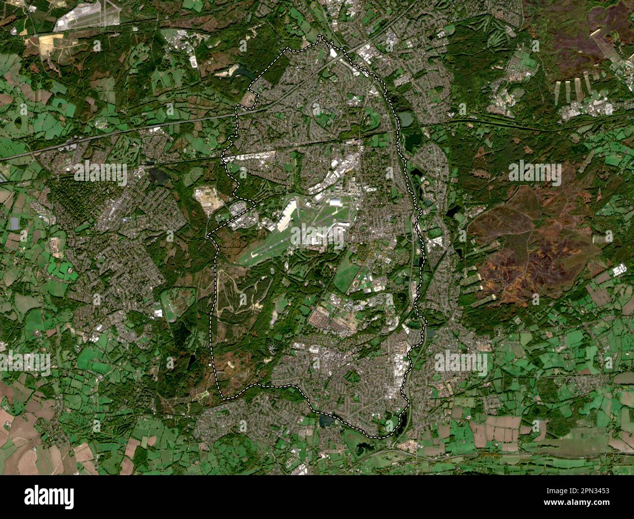Rushmoor, non metropolitan district of England - Great Britain. Low ...