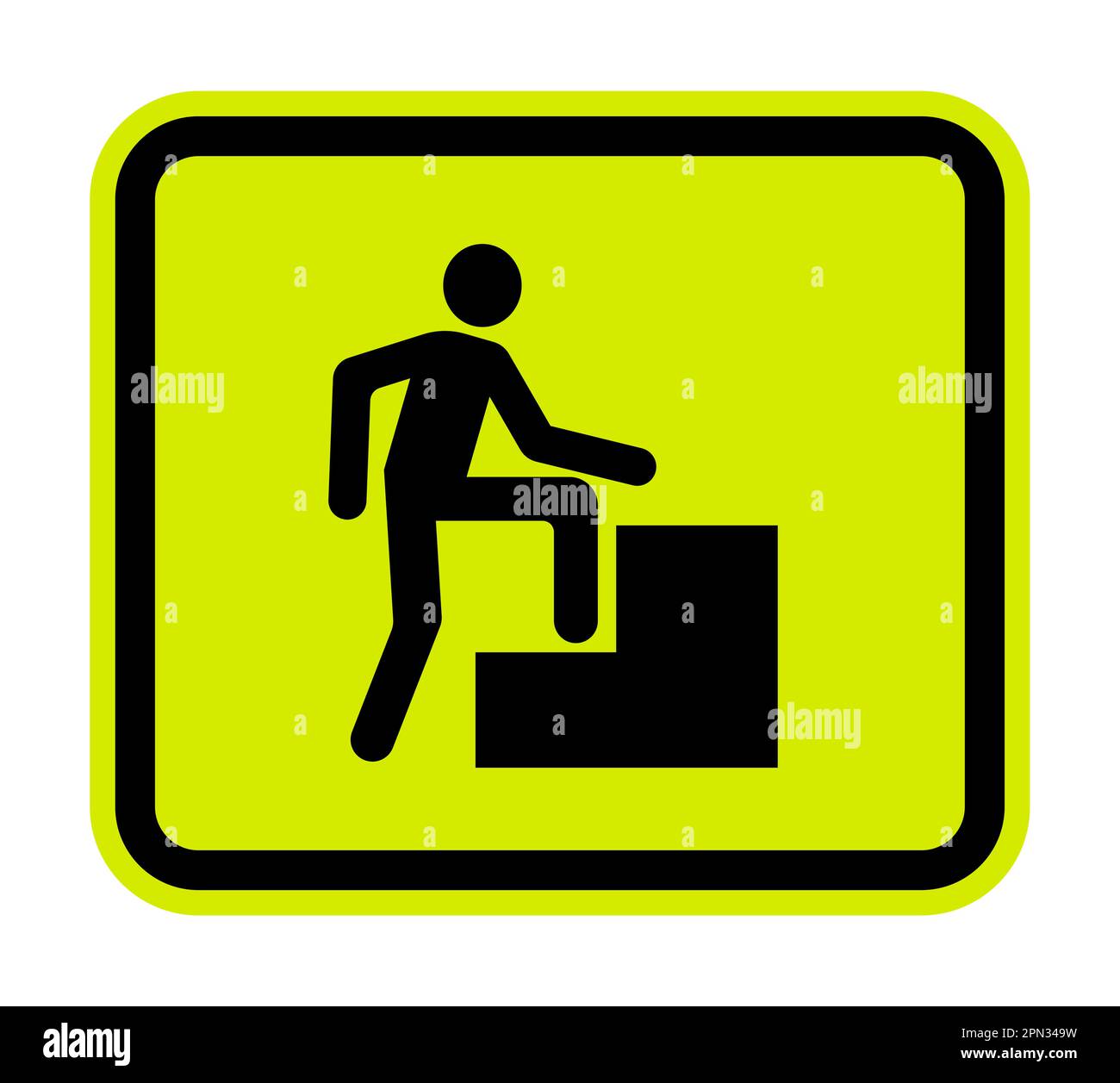 Caution Step Up Sign On White Background Stock Vector Image & Art - Alamy