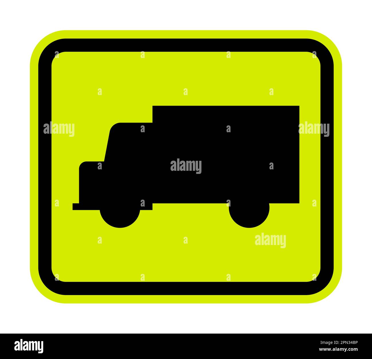 Truck Crossing Sign On White Background Stock Vector Image & Art - Alamy