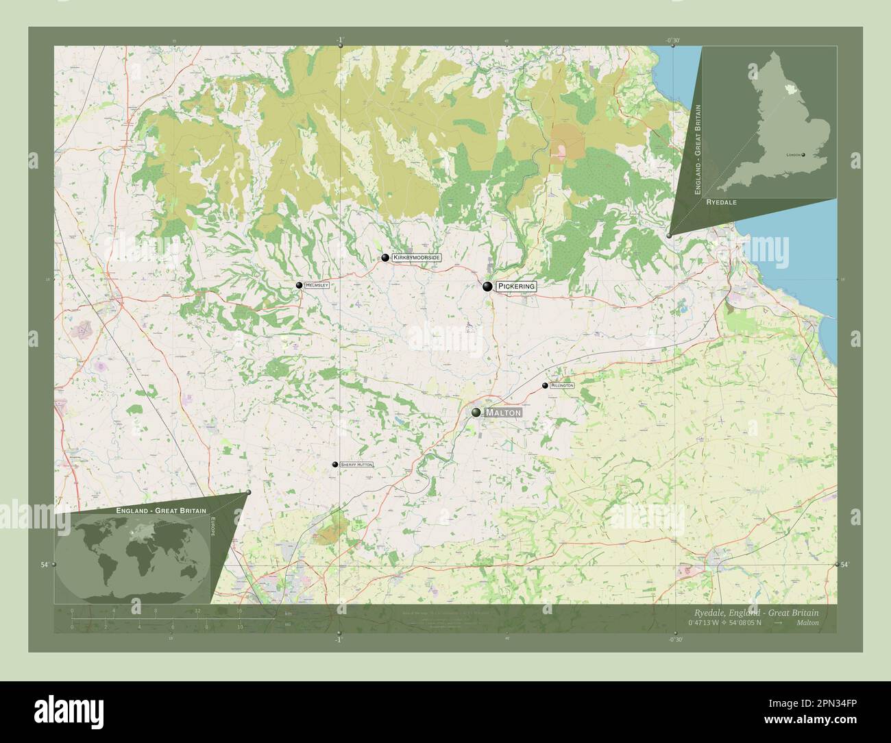 Ryedale, non metropolitan district of England - Great Britain. Open ...