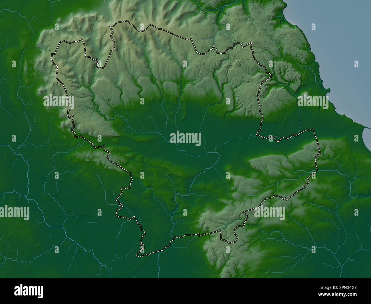 Ryedale, non metropolitan district of England - Great Britain. Colored ...