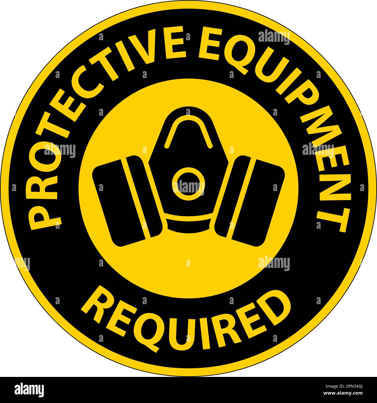 Symbol Floor Sign, Protective Equipment Required Stock Vector Image ...