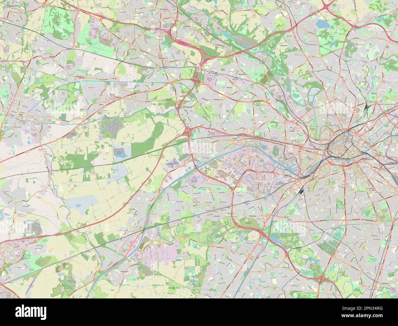Map of salford hi-res stock photography and images - Alamy