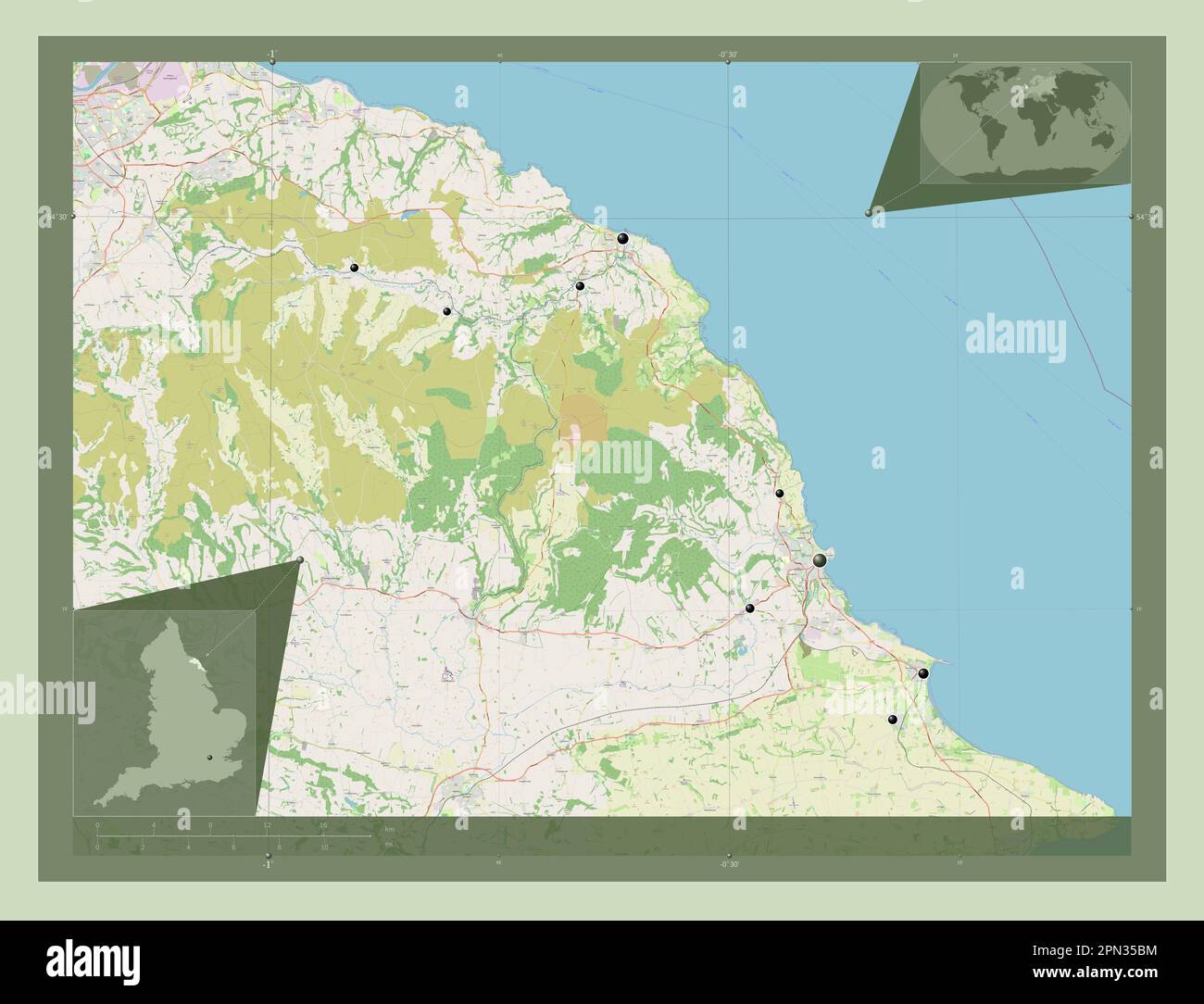 Map of filey hi-res stock photography and images - Alamy