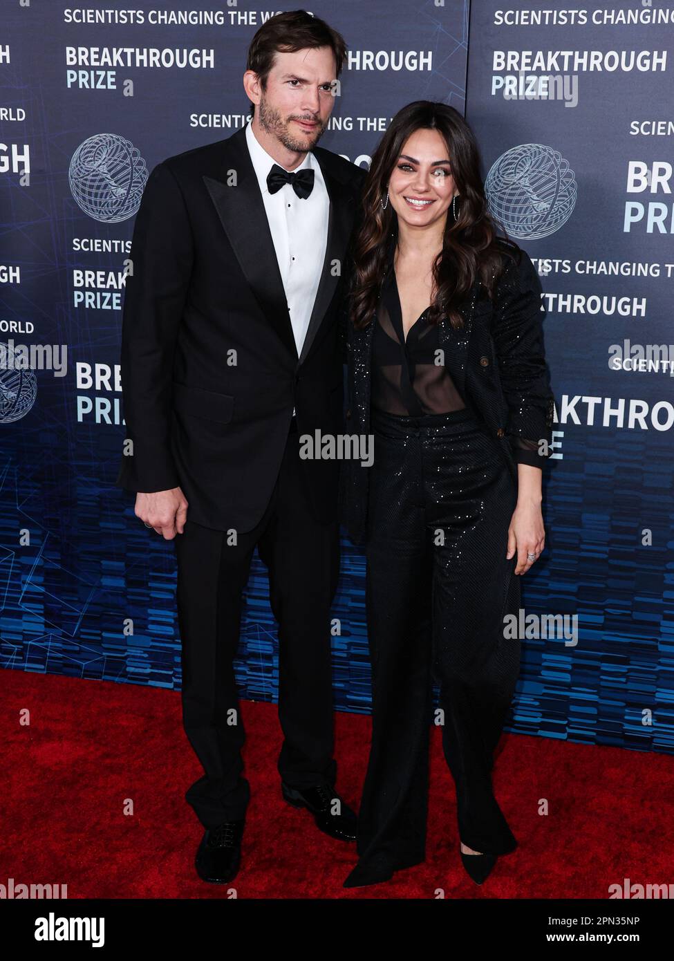 LOS ANGELES, CALIFORNIA, USA - APRIL 15: Ashton Kutcher and wife Mila ...