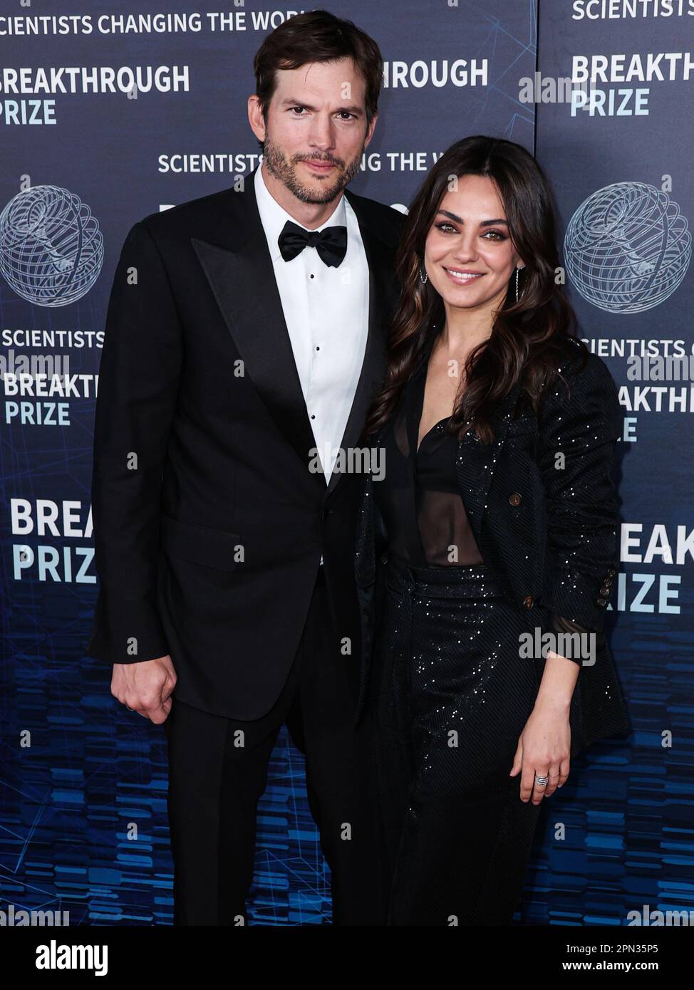 LOS ANGELES, CALIFORNIA, USA - APRIL 15: Ashton Kutcher and wife Mila ...