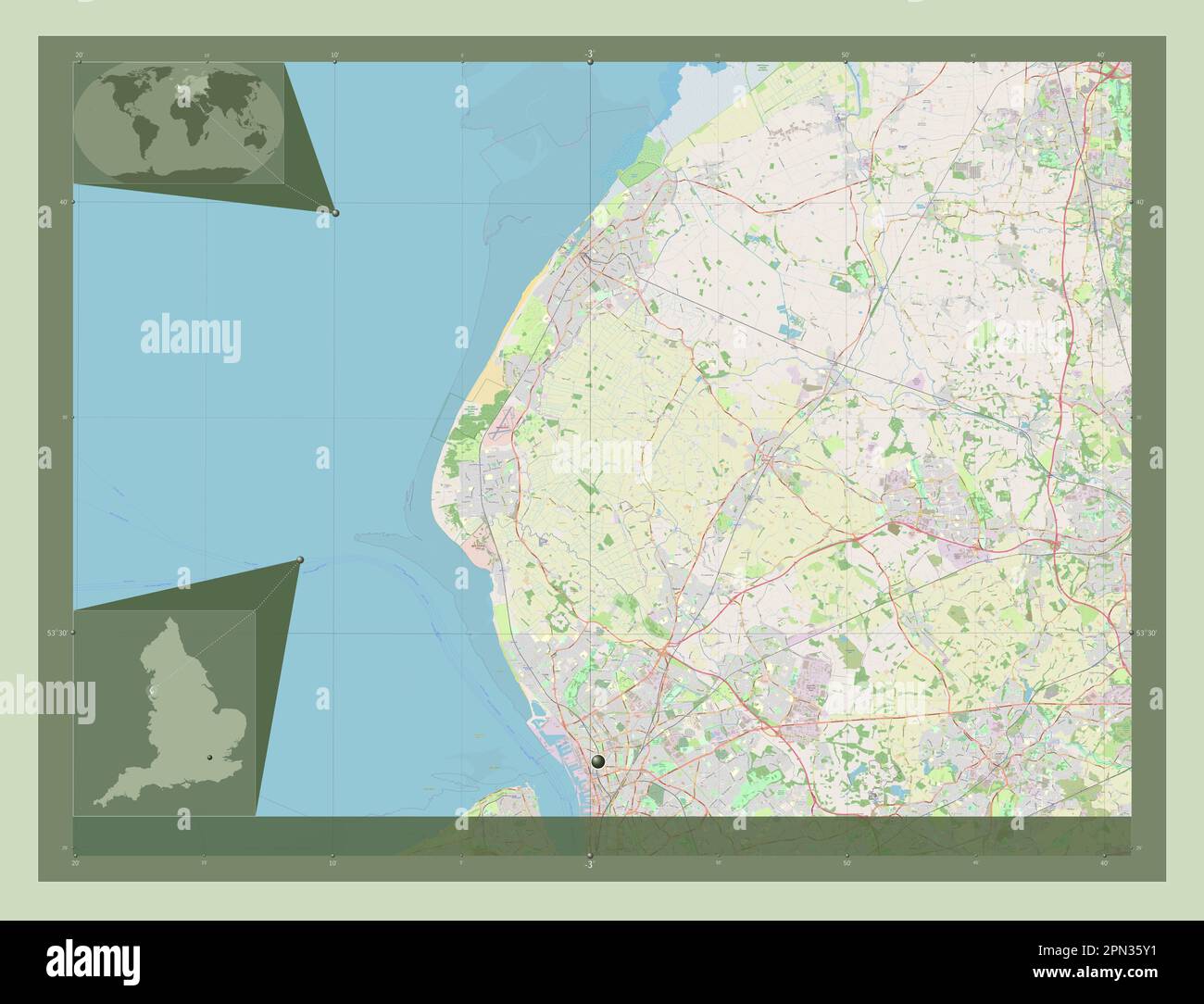 Sefton, administrative county of England - Great Britain. Open Street ...