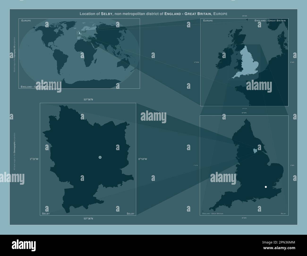 Selby vector outline map hi-res stock photography and images - Alamy