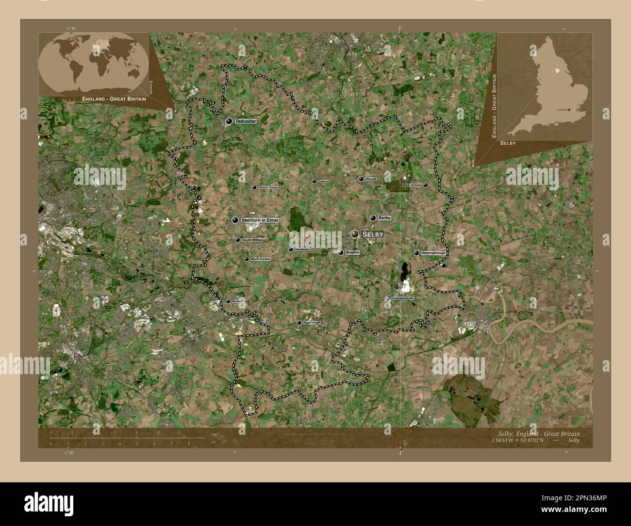 Selby, non metropolitan district of England - Great Britain. Low ...
