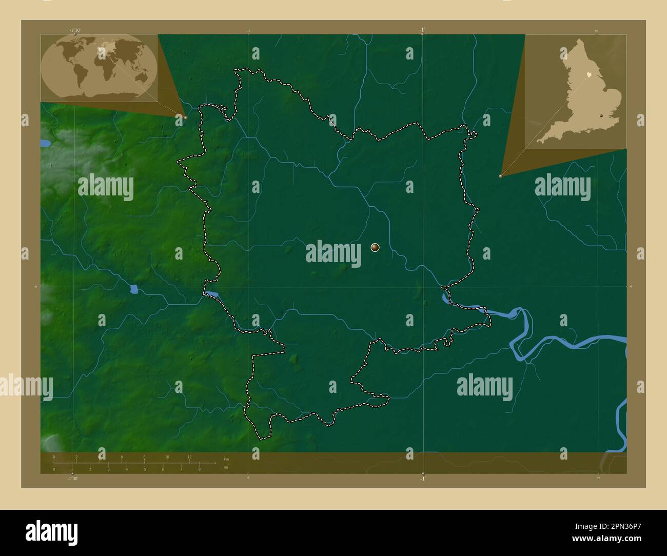 Selby, non metropolitan district of England - Great Britain. Colored ...