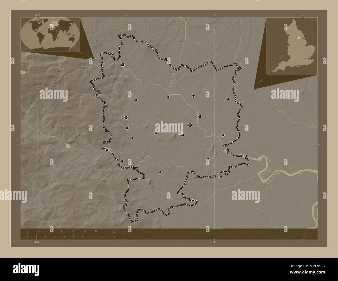 Selby, non metropolitan district of England - Great Britain. Elevation ...