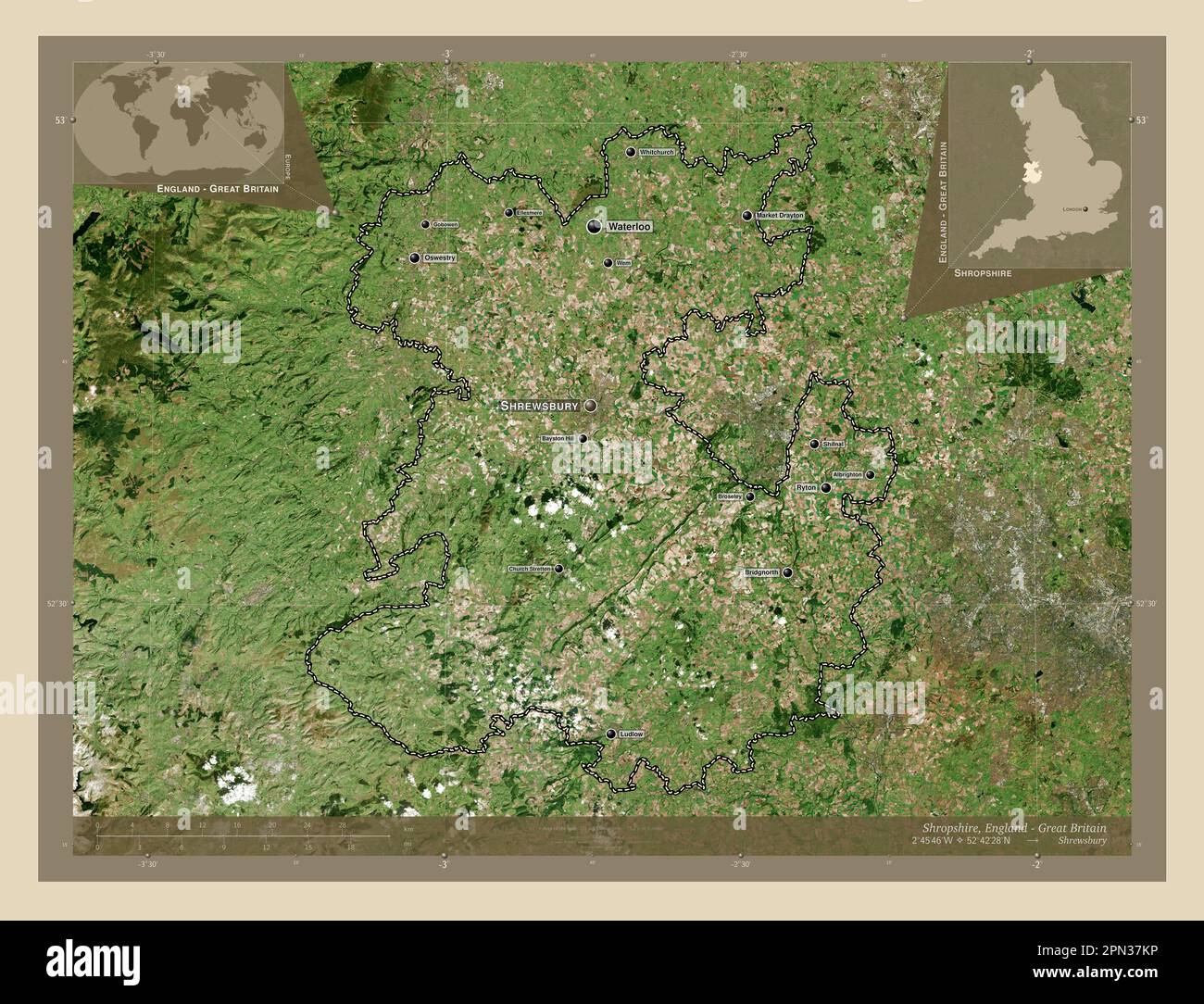Shropshire, administrative county of England - Great Britain. High ...