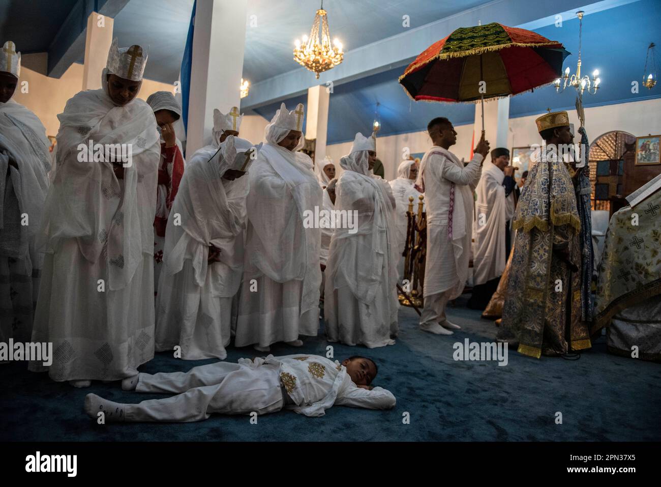 Athens, Greece. 15th Apr, 2023. Believers follow the easter ritual and ...