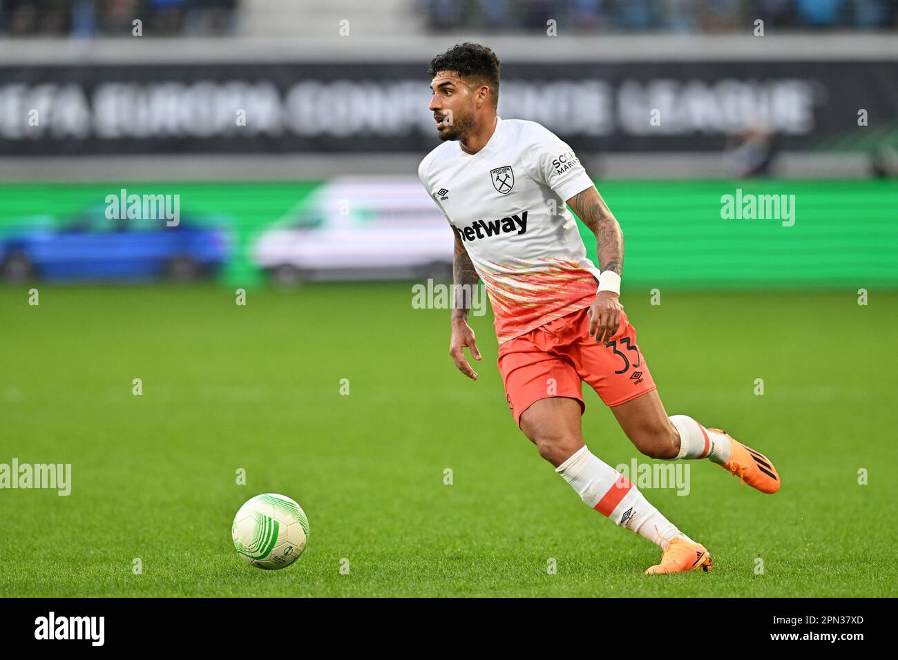 Emerson of West Ham pictured during a soccer game between AA Gent and ...