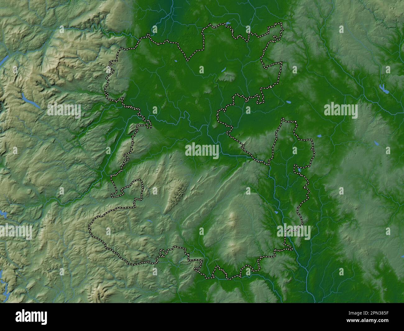 Shropshire, administrative county of England - Great Britain. Colored ...