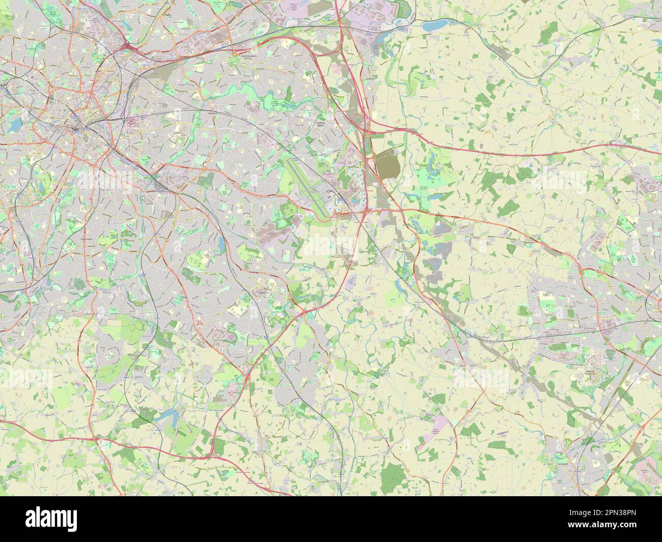 Solihull, unitary authority of England - Great Britain. Open Street Map ...