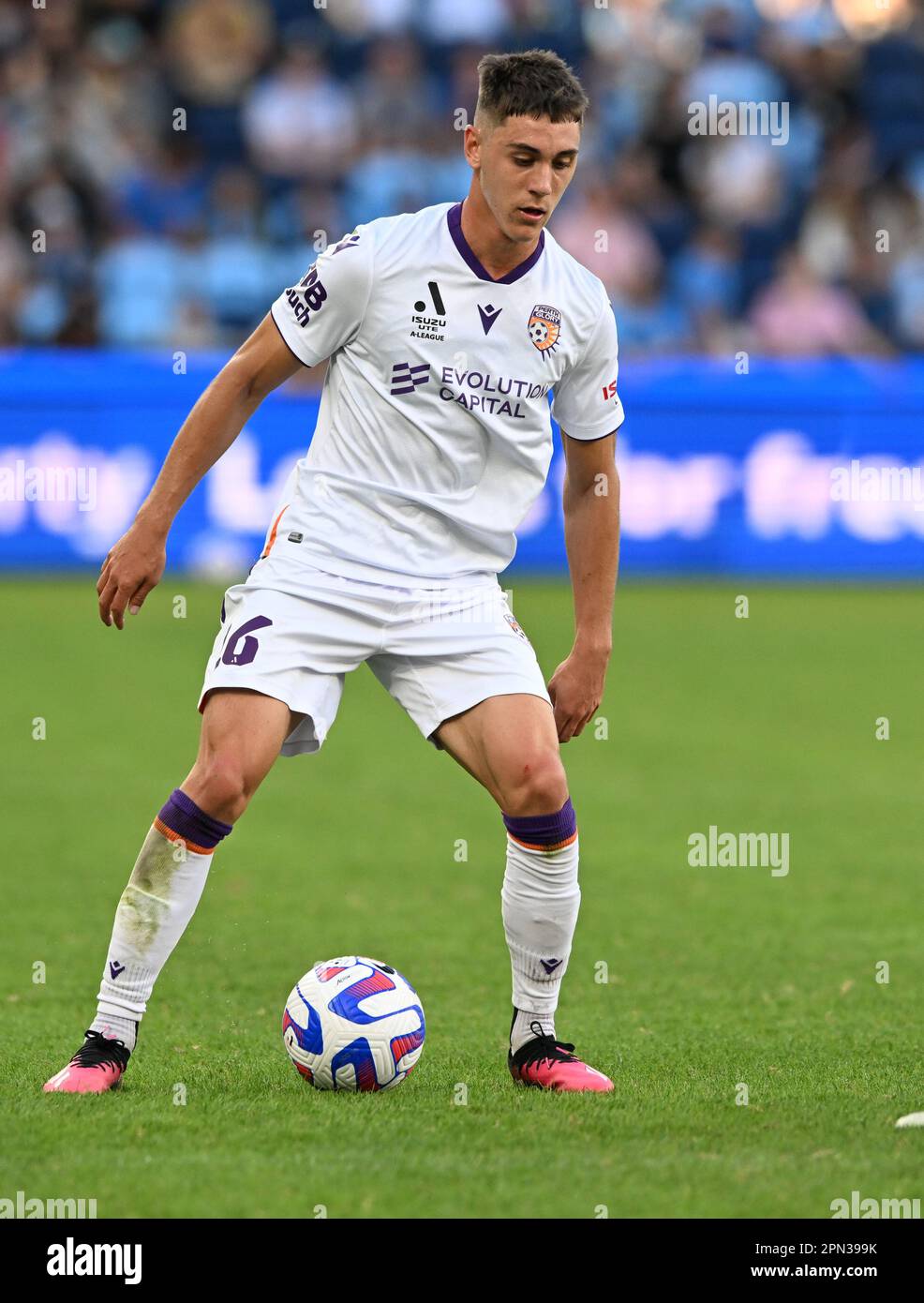 Sydney, Australia. 16th Apr, 2023. Keegan Daniel Jelacic of Perth Glory ...