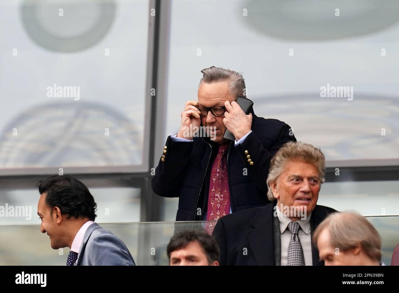 West ham united chairman david sullivan in the stands hi-res stock ...