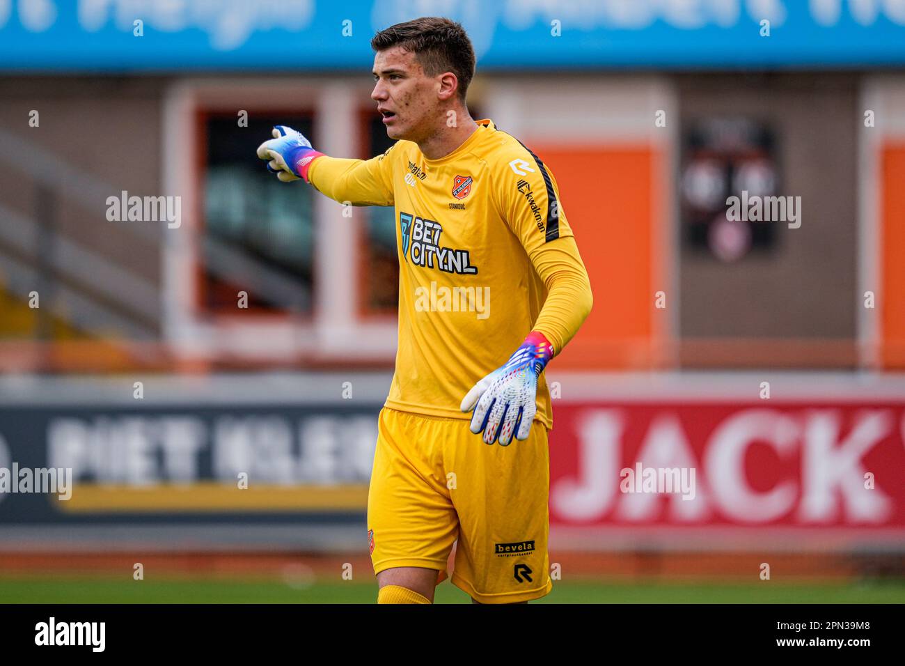 VOLENDAM, NETHERLANDS - APRIL 16: goalkeeper Filip Stankovic of FC ...