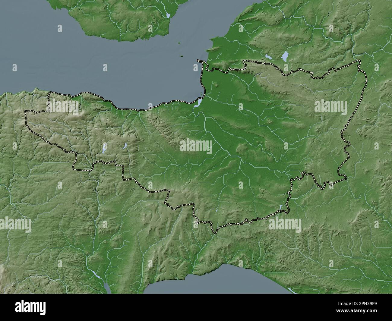 Somerset, administrative county of England - Great Britain. Elevation ...