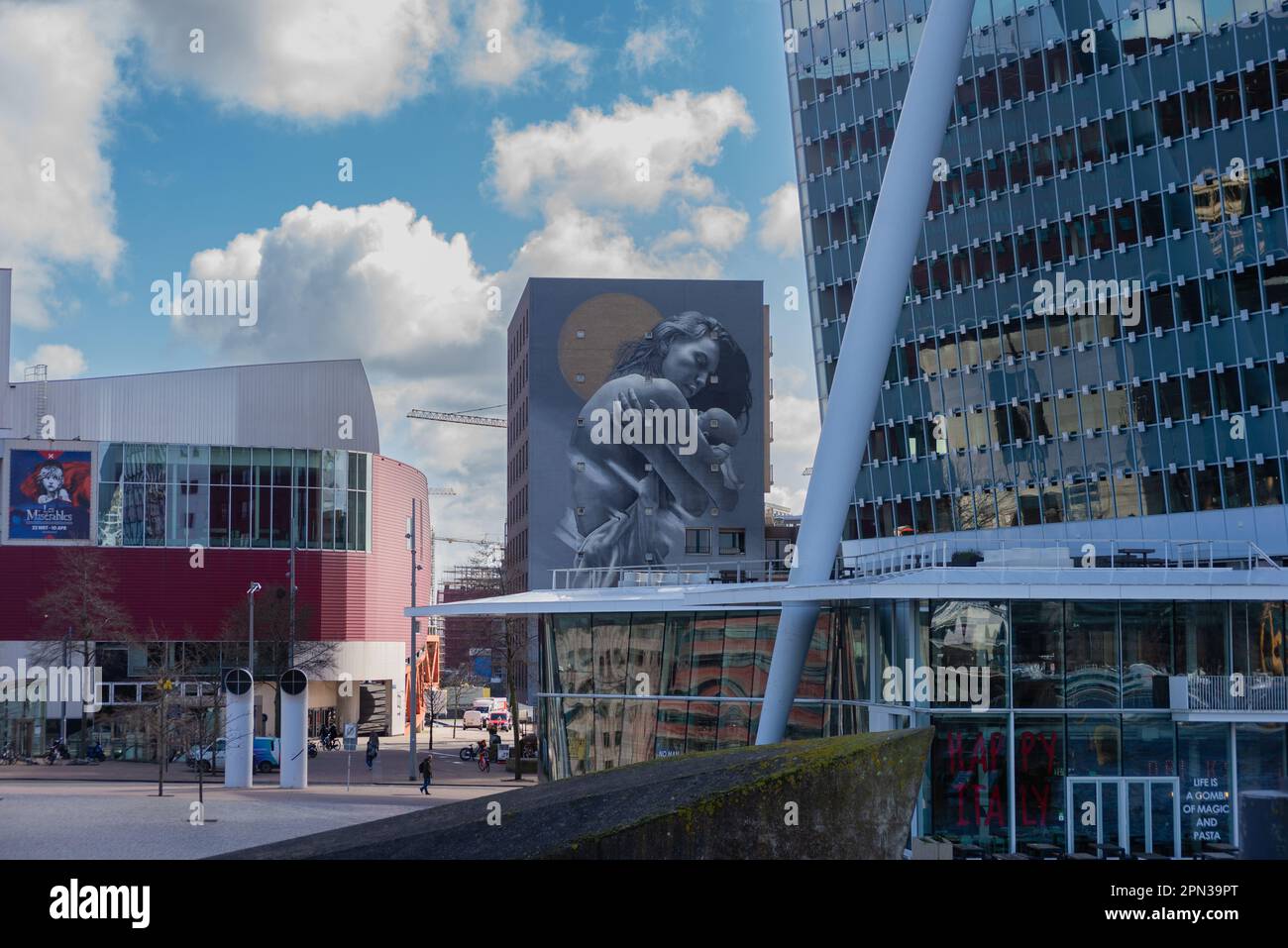 27 March 2023, Rotterdam, Netherlands, Wilhelminaplein, Kop van Zuid ...