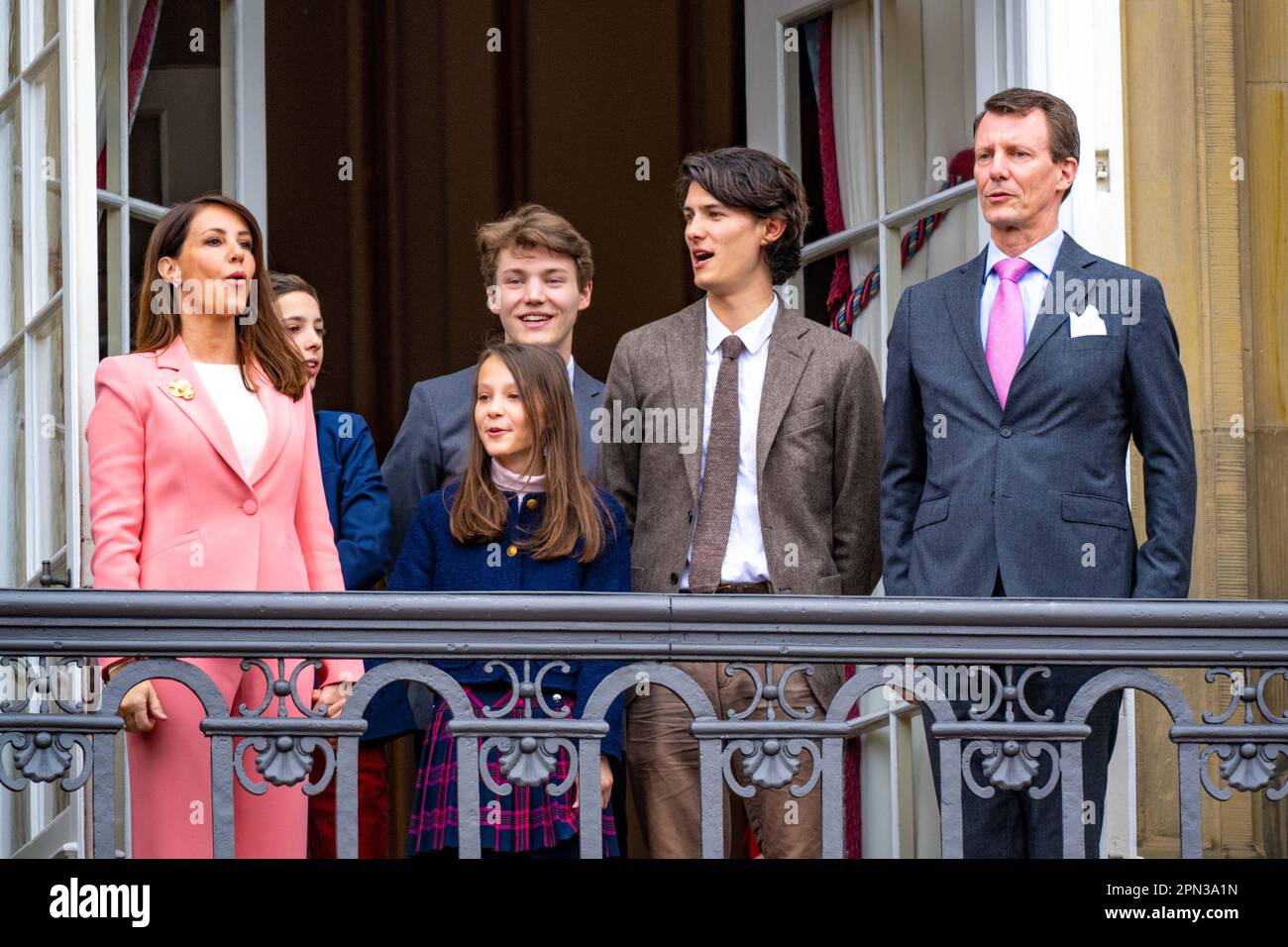 Copenhagen, Denmark. 16th Apr, 2023. Prince Joachim and Princess Marie ...