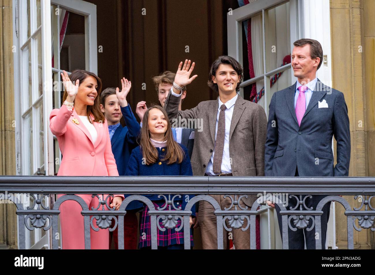 Copenhagen, Denmark. 16th Apr, 2023. Prince Joachim and Princess Marie ...